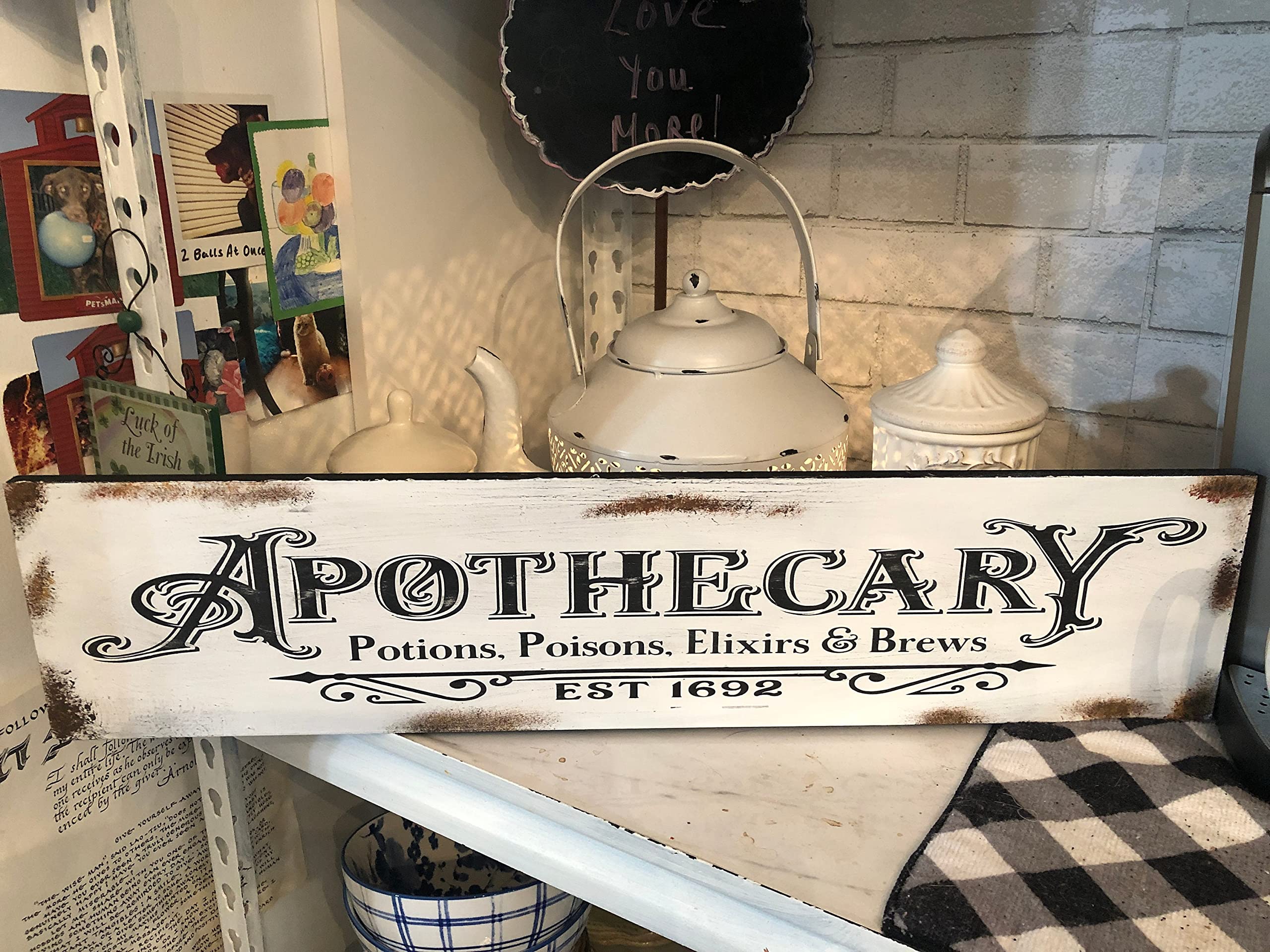 Amazon.com: WIPBLAK Apothecary Potions, poisons, elixirs & Brews Signs ...