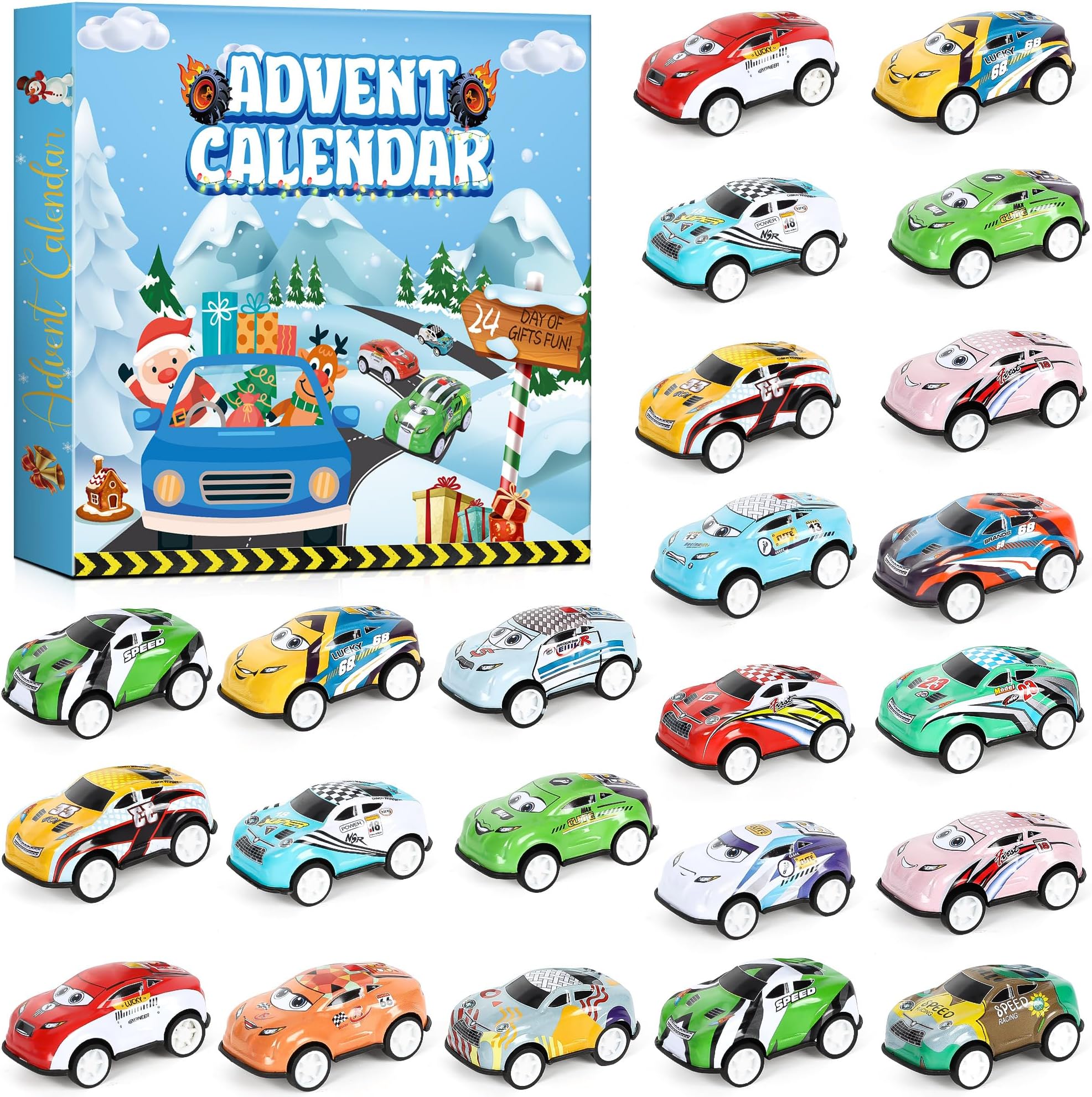 Amazon.com: JOYIN 2024 Advent Calendar with 24 Vehicles,Advent Calendar ...
