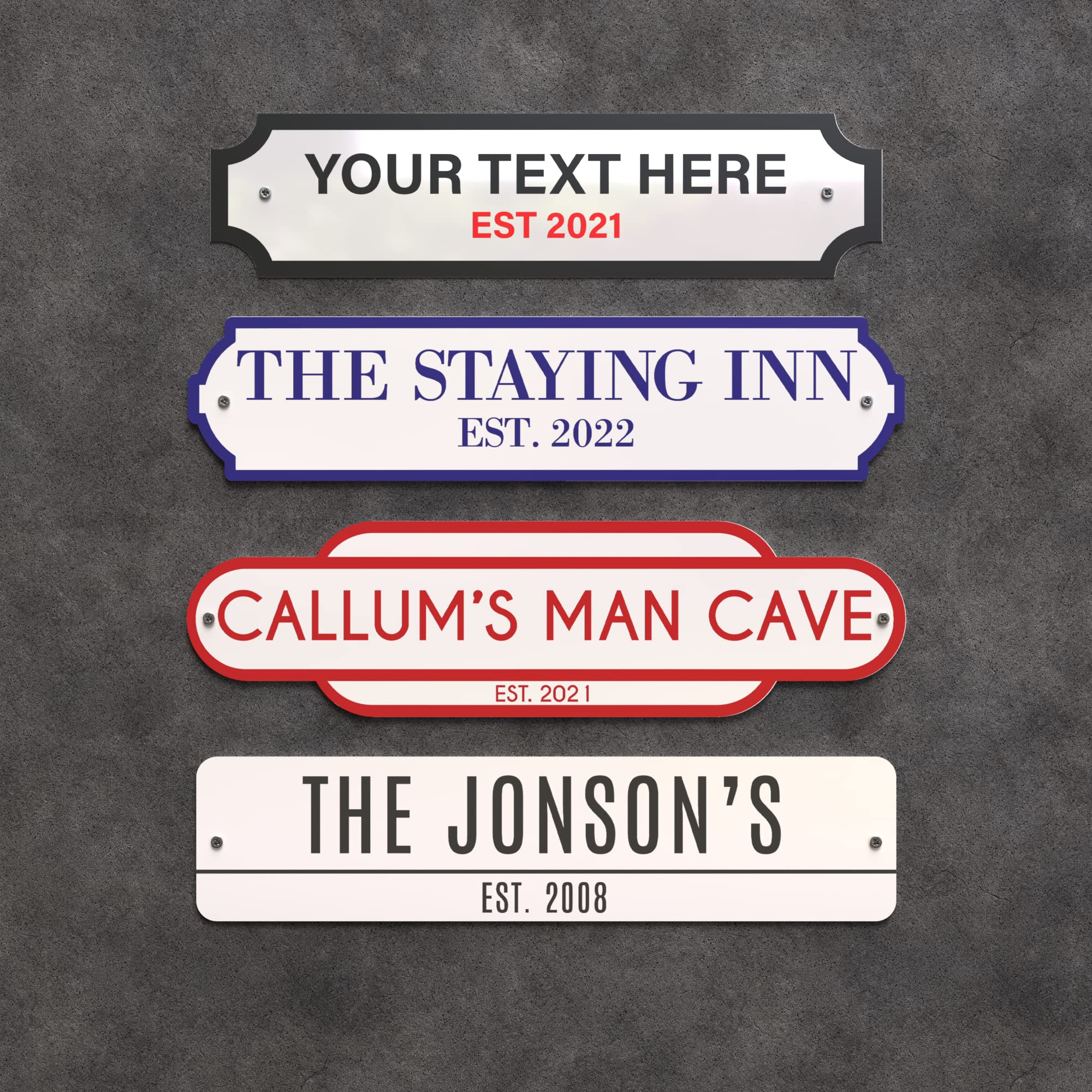 Personalised Street Sign Custom Contemporary Modern Vintage Street ...