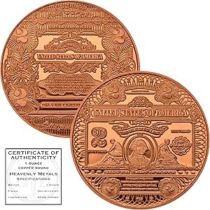 Amazon.com: Washington 2 Dollar $2 Note Design 1 oz .999 Pure Copper ...