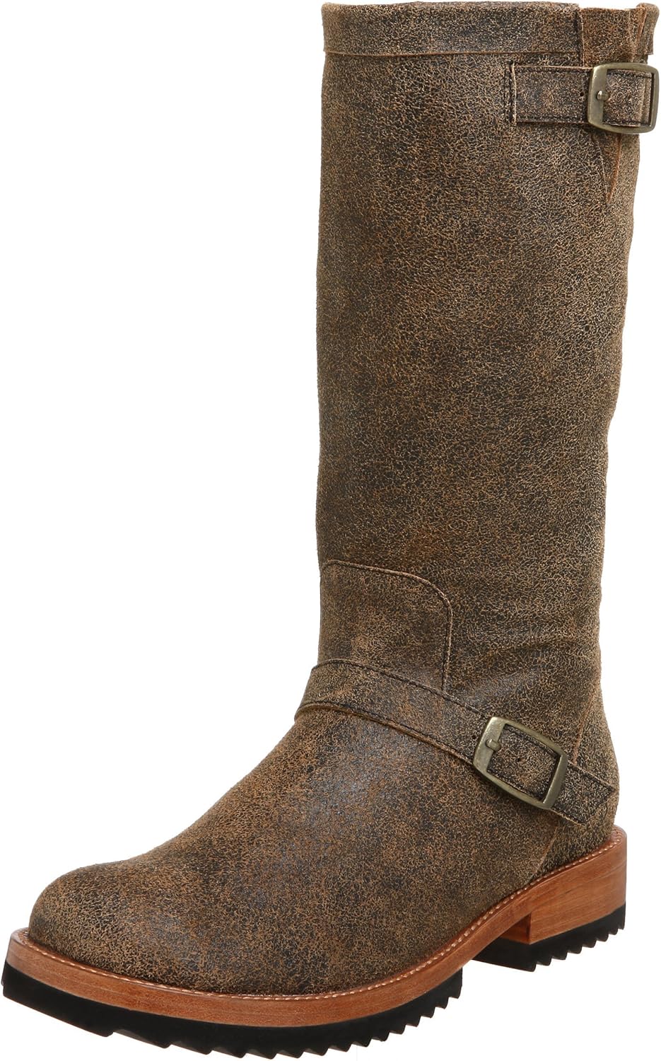 Amazon.com | Jim Barnier Women's Low E Boot,Distressed Black,6 M | Mid-Calf