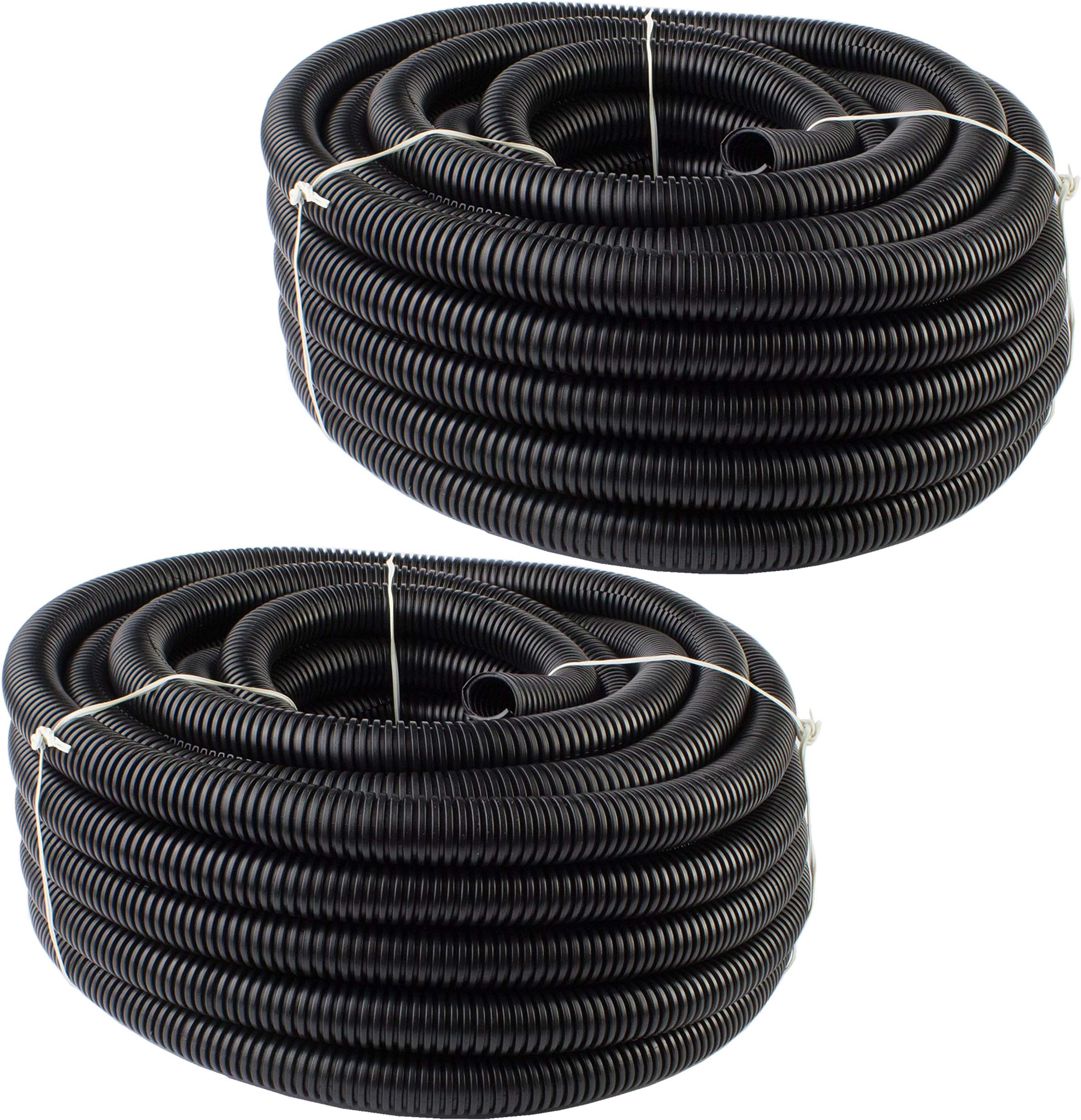 100 Feet 5/8" 16mm Split Wire Loom Conduit Polyethylene Tubing Black ...