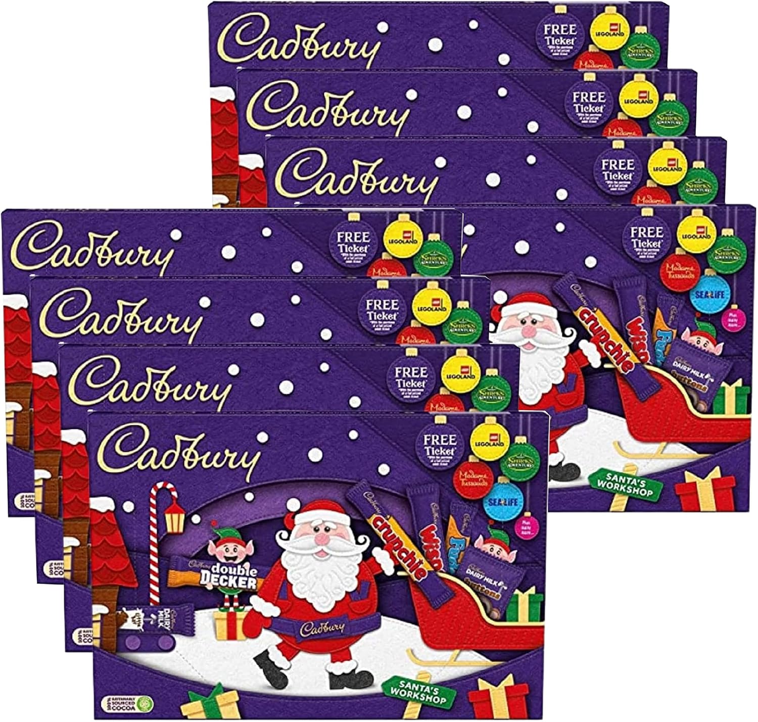 Christmas Chocolate Hamper Box Selection 145g (Pack of 8) : Amazon.co.uk: Grocery