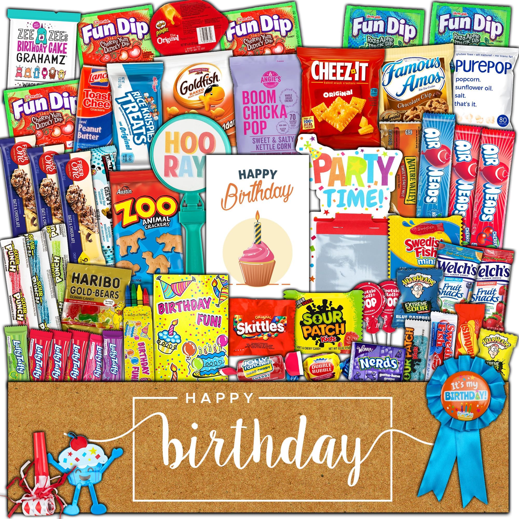 Amazon.com : Birthday Party Care Package (50 Count) Snacks Food Cookies ...