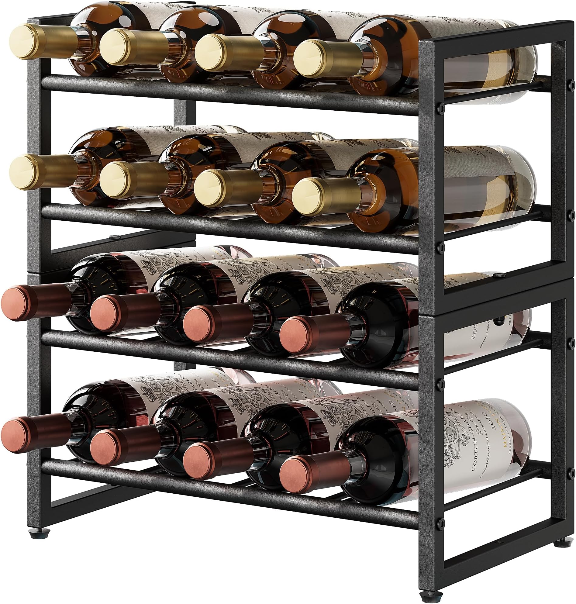 Amazon.com: J.K. Adams Wood Stackable Modular Wine Rack Storage Holder ...