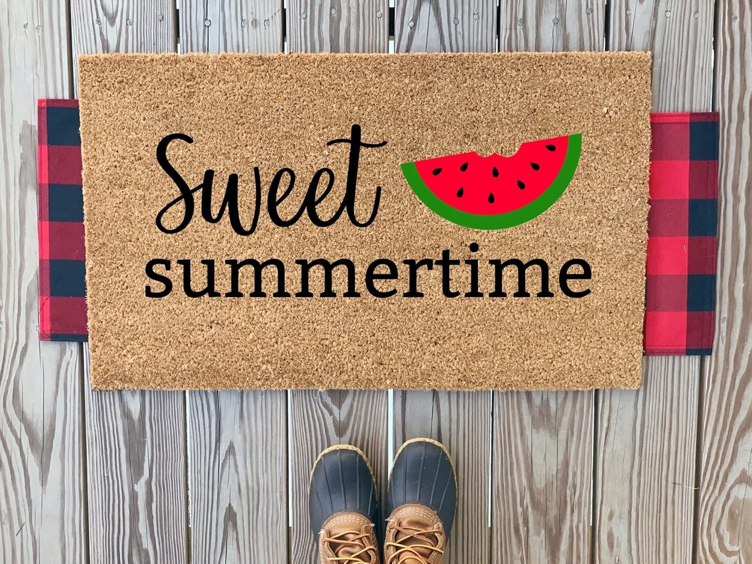 Amazon.com: Sweet Summertime Watermelon Front Doormat Cute Outdoor ...