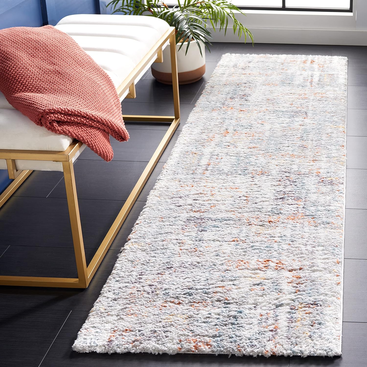 Amazon.com: SAFAVIEH Berber Shag Collection Runner Rug - 2'3" x 14 ...