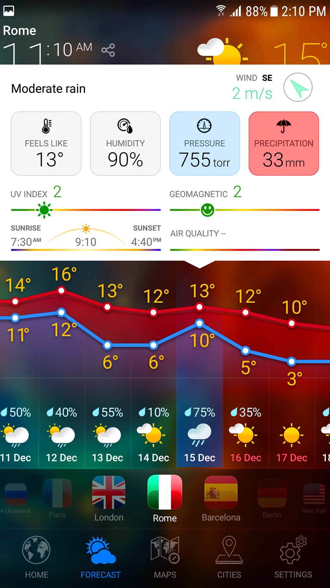 WEATHER NOW - Forecast, Weather Widget, Notifications & 3D Earth - App ...