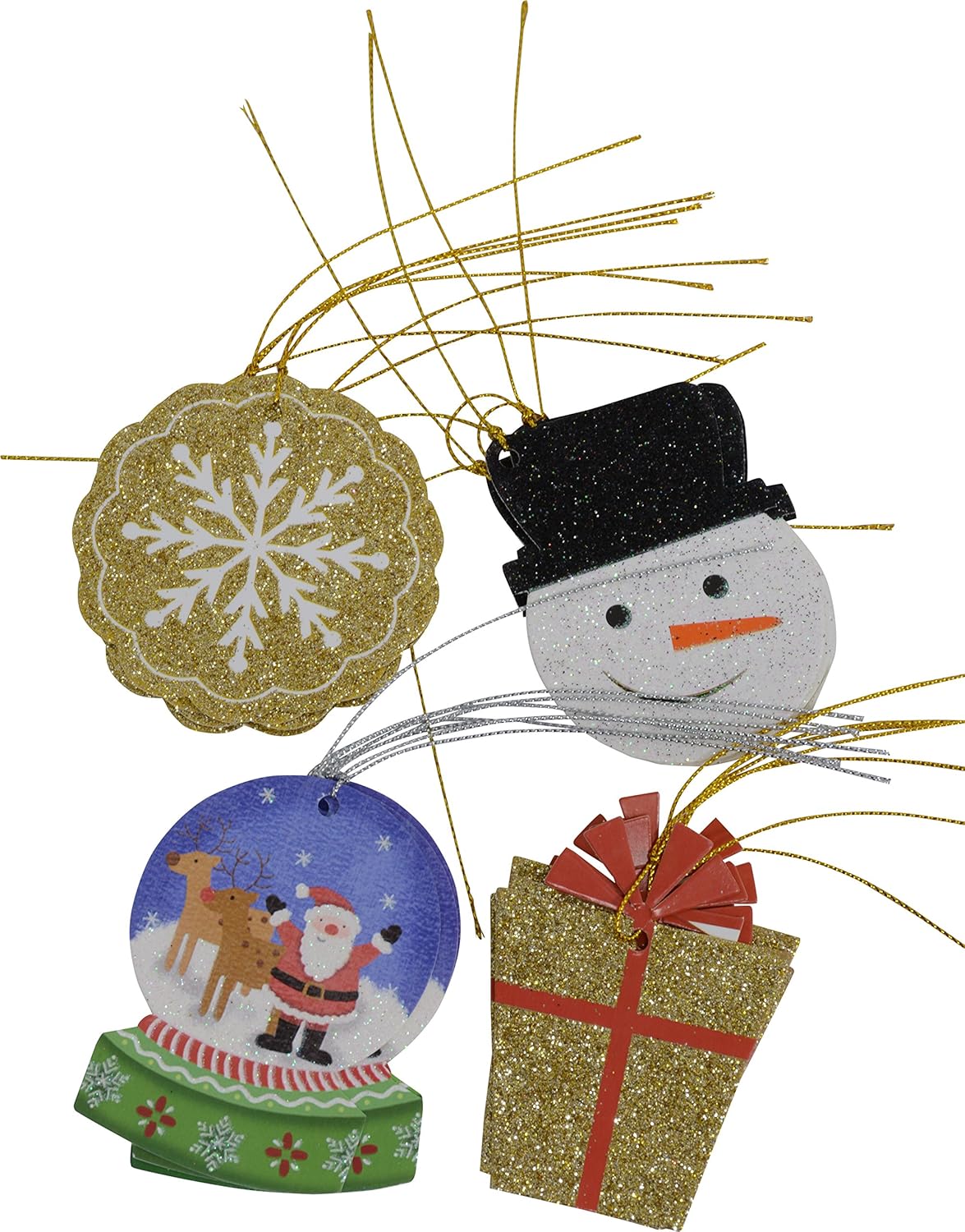 Amazon.com: Fancy Gift Tags, Assorted Christmas Designs, 24 Tags ...