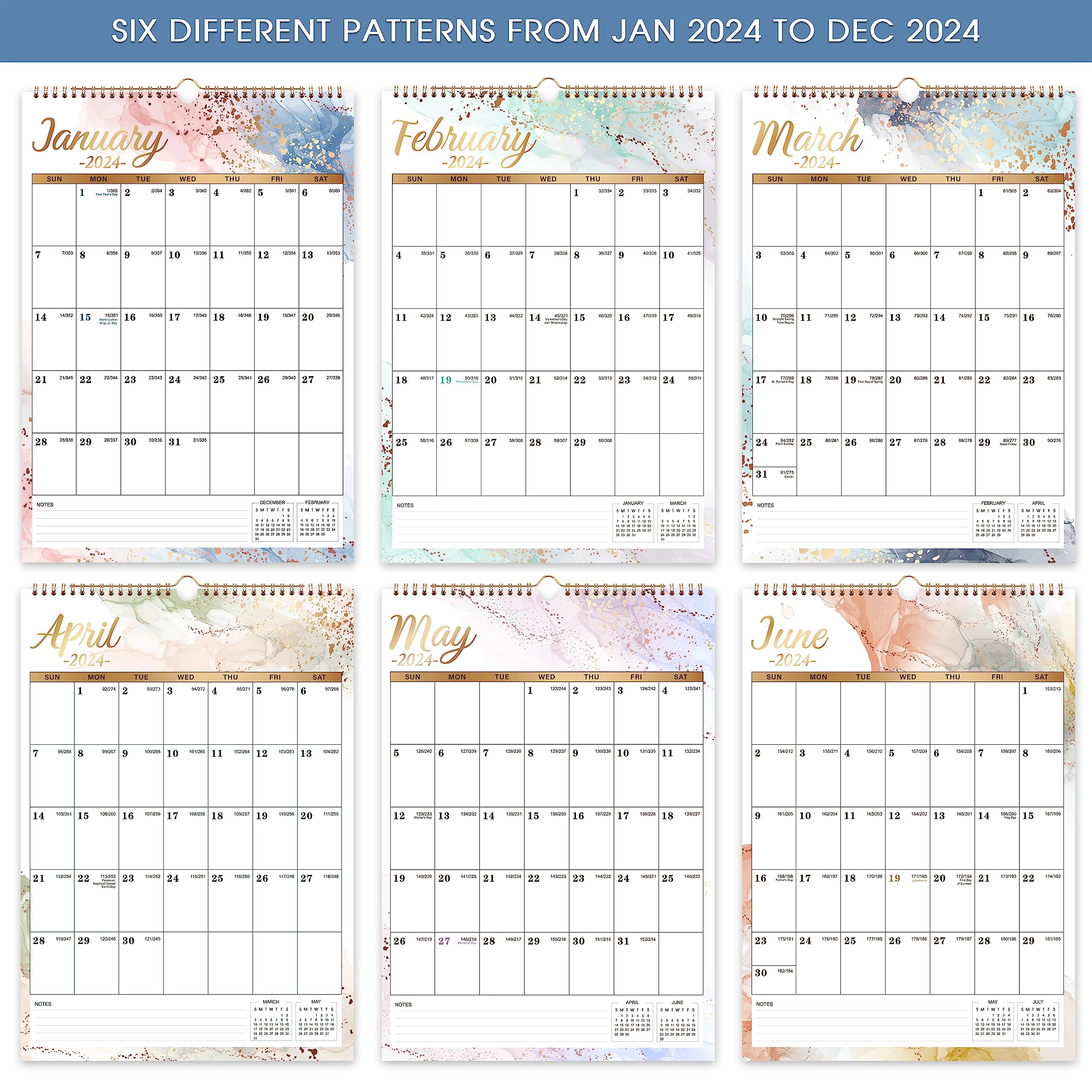 Snapklik.com : 2024 Calendar - 2024 Wall Calendar From January To ...