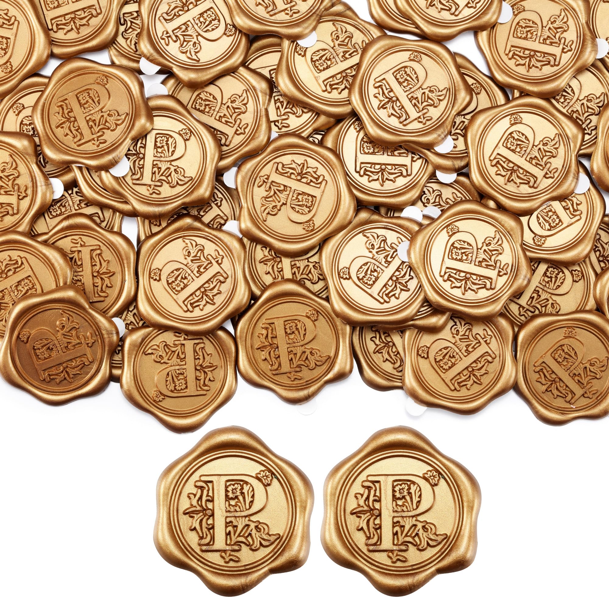 Snapklik.com : Yoption 50Pcs Initial P Wax Seal Stickers, Retro Antique ...