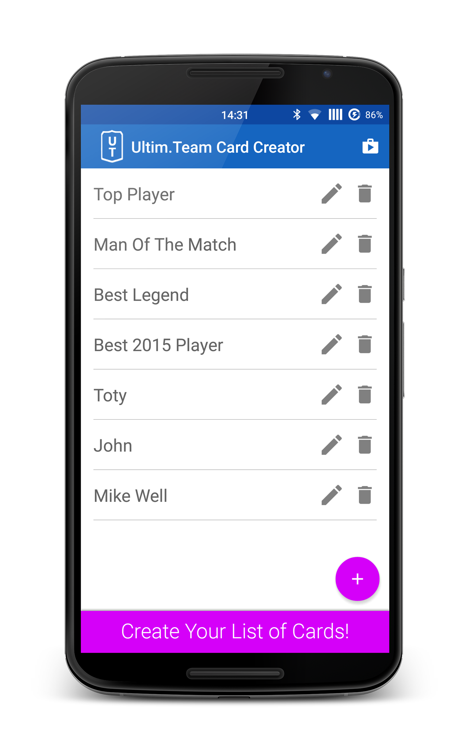 Ultim.Team Card Creator - App on the Amazon Appstore