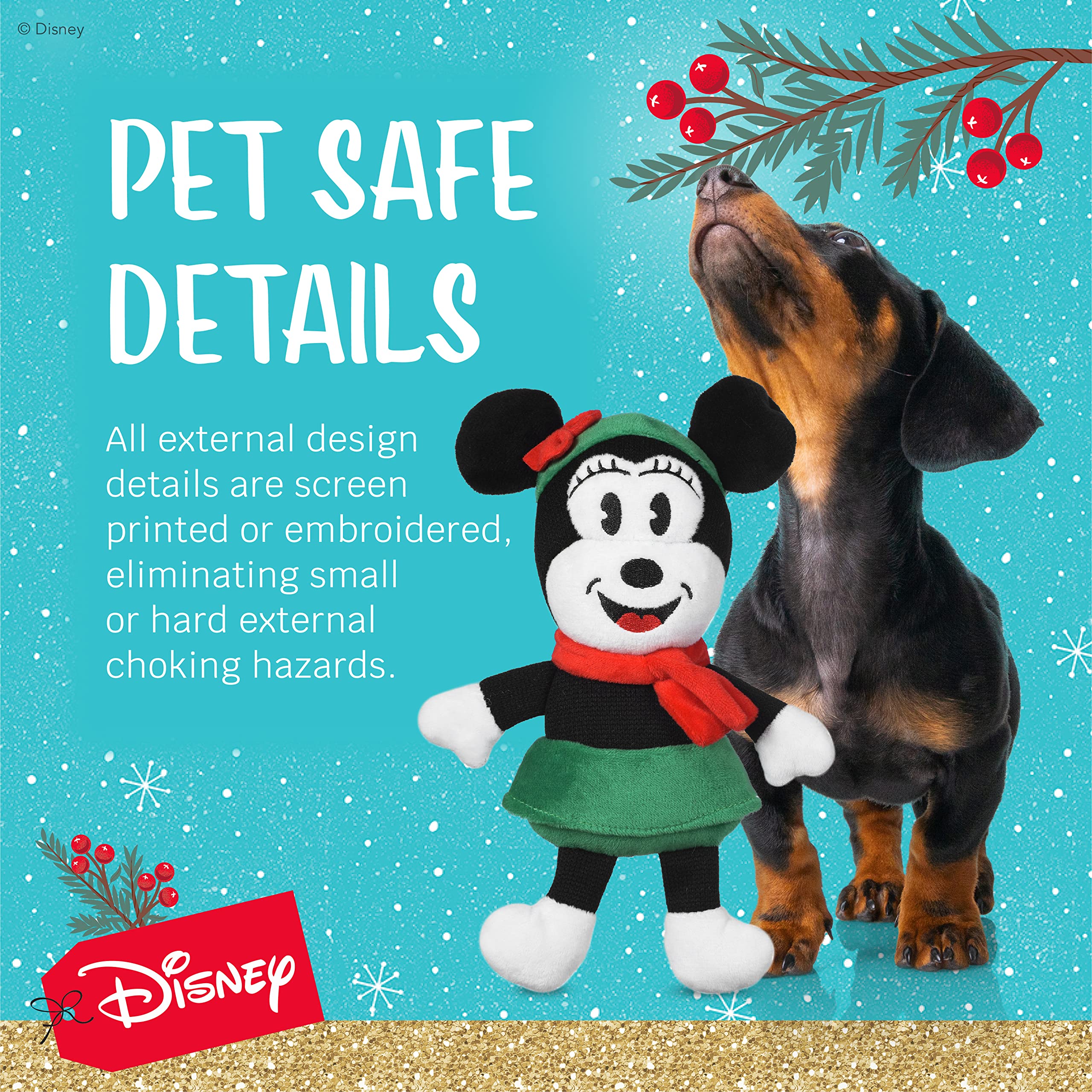 Snapklik.com : Disney For Pets 9 Inch Holiday Plush Minnie Mouse ...