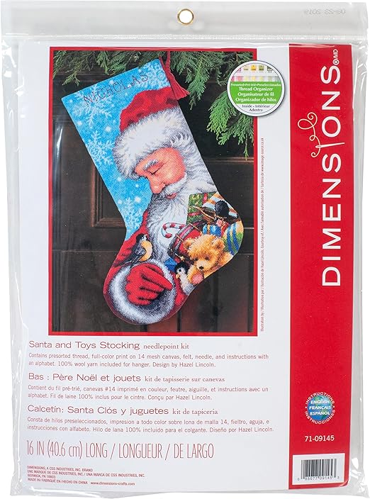 Amazon.com: Dimensions Needlepoint Santa and Toys Personalized ...