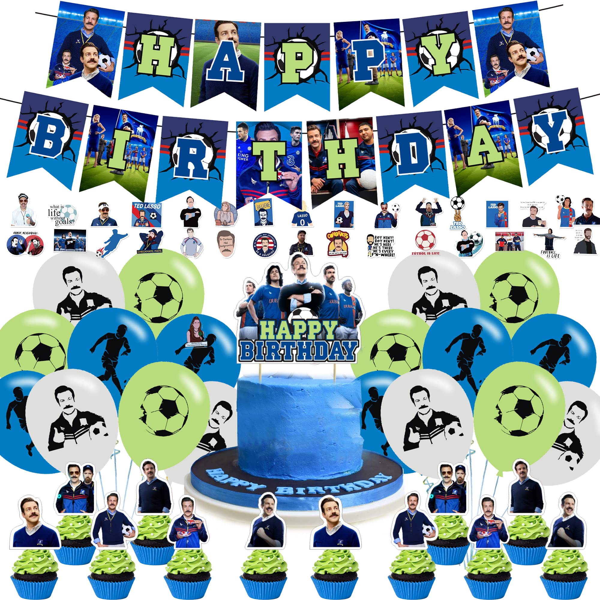 Buy Ted Lasso Birthday Party Decorations,Ted Lasso Party Supplies ...