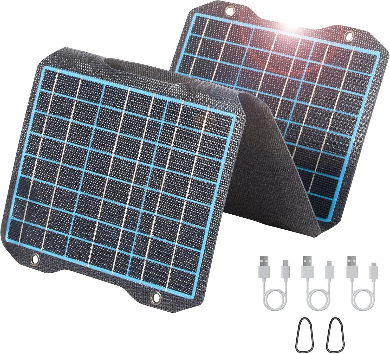 Amazon.com : VOLTSET 21W Solar Charger QC and DC 2USB Ports, IP68 ...