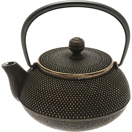 Amazon.com | Iwachu Japanese Iron Teapot/Tetsubin, Gold and Black Maple: Cast Iron Teapot: Teapots