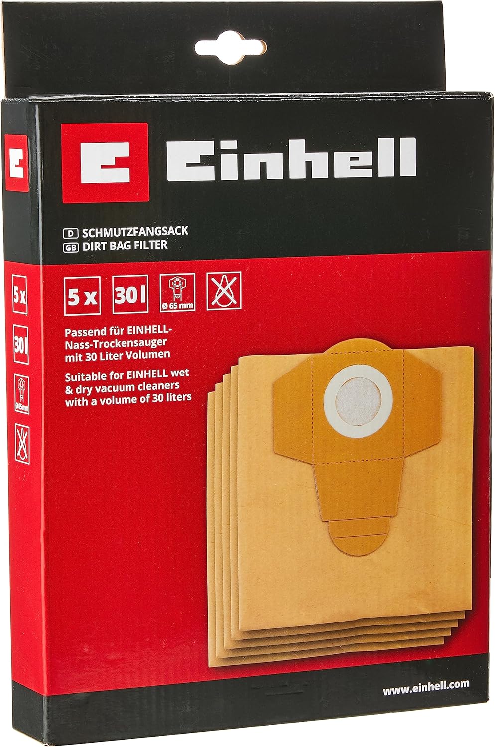 Original Einhell dust collection bag 30 L (suitable for Einhell wet ...