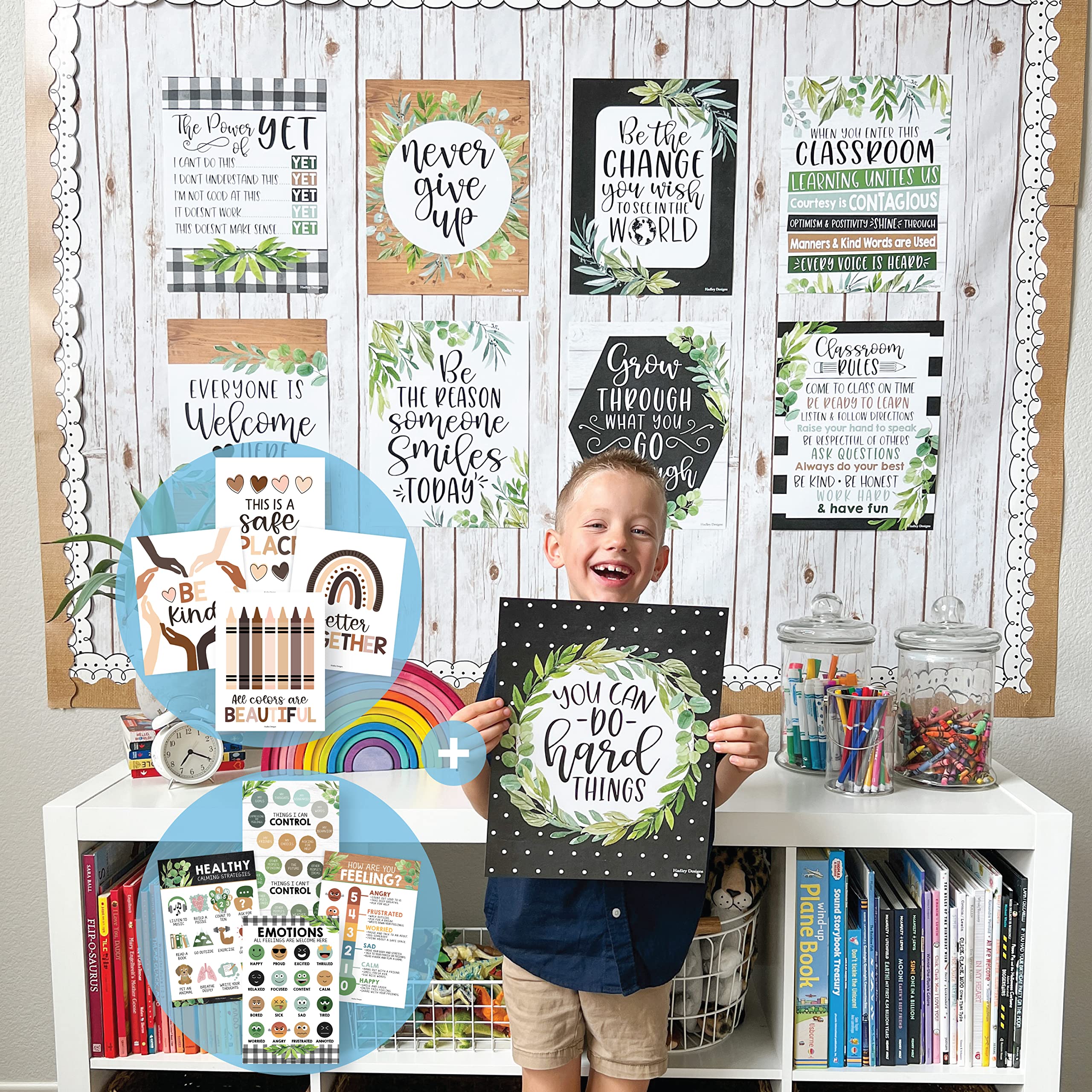 Amazon.com: 9 Farmhouse Classroom Decor - Welcome Sign For Classroom ...