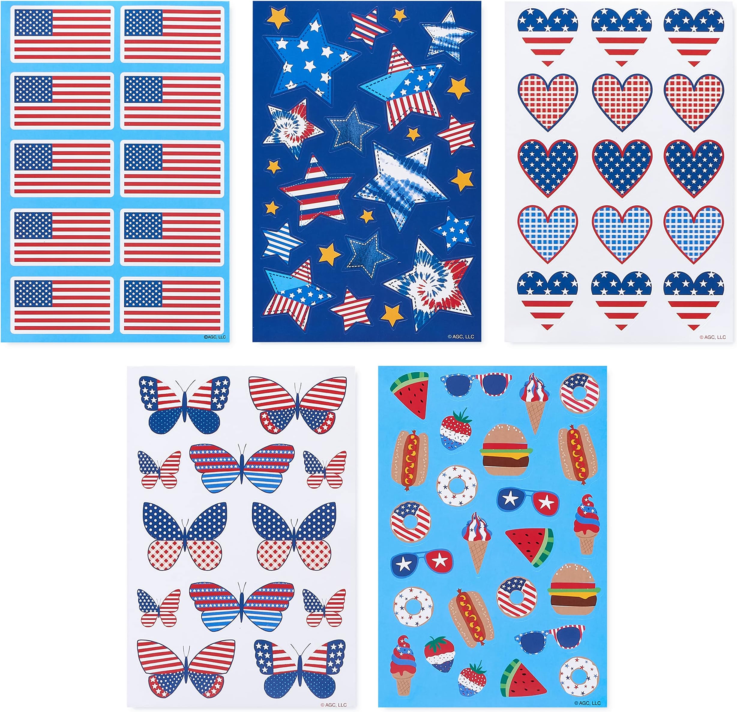 Amazon.com: Patriotic Sticker Assortment (almost 1,000 stickers) : Toys ...