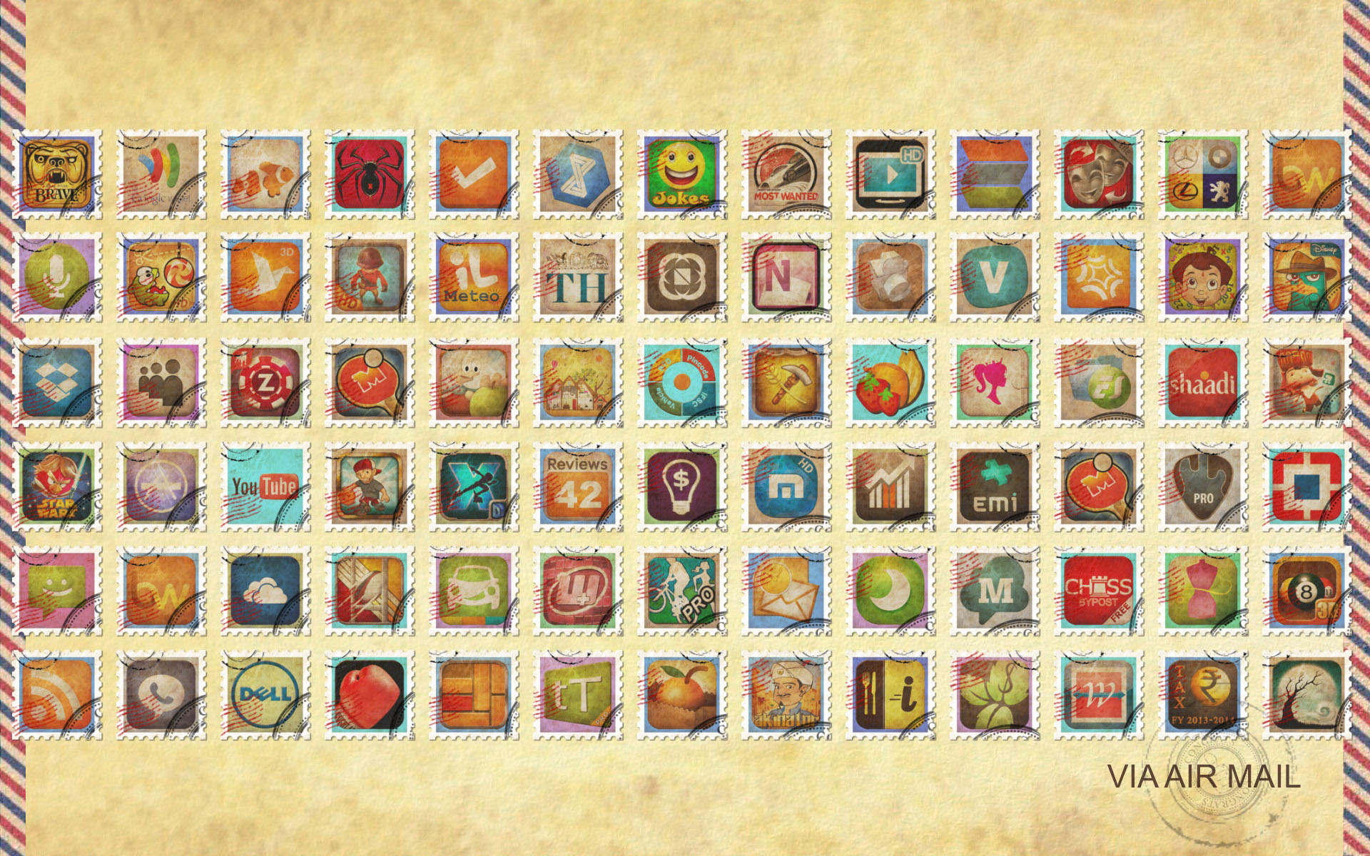 Postage Stamp TSF Shell Theme - 1200 Icon Pack - App on Amazon Appstore