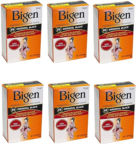 Amazon.com : Bigen Permanent Powder Hair Color 59 Oriental Black 1 ea ...