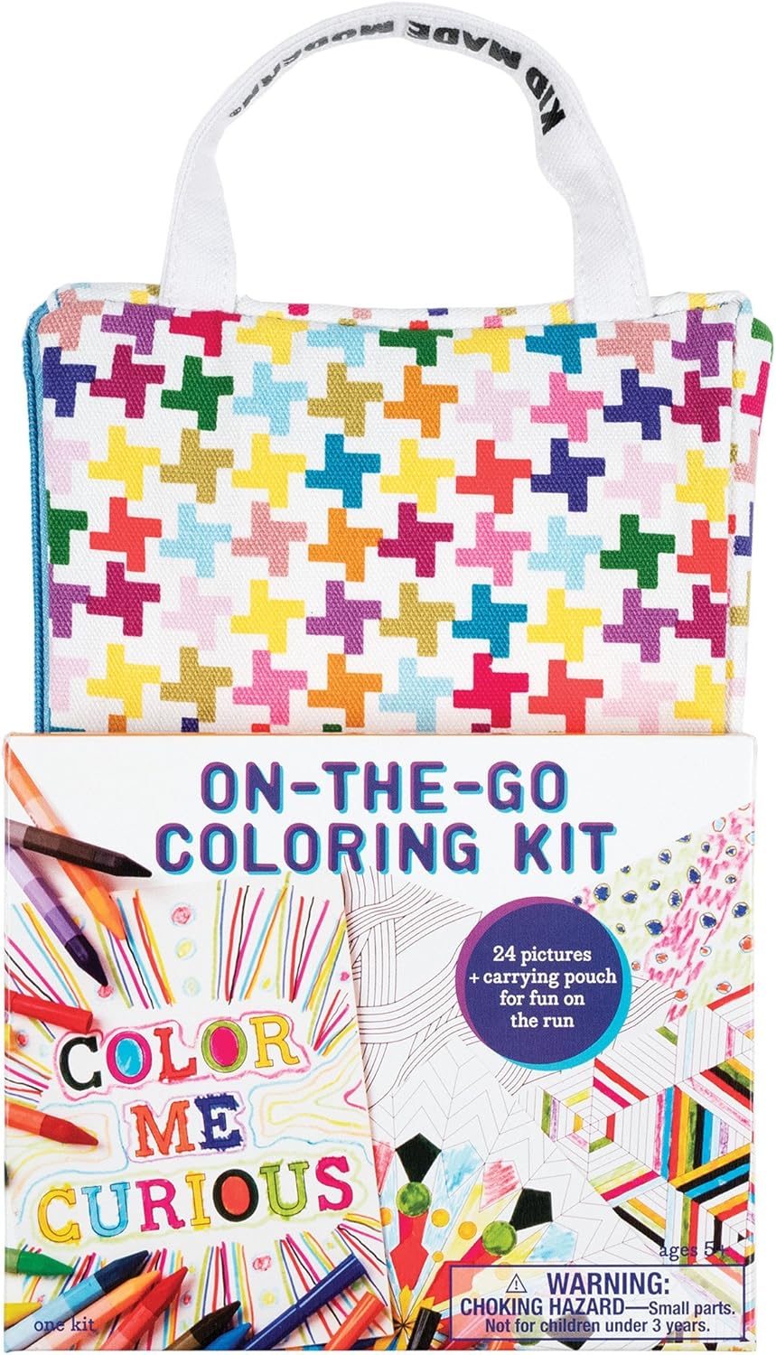 Amazon.com: Kid Made Modern On-The-Go Coloring Kit - Kids Coloring Book ...