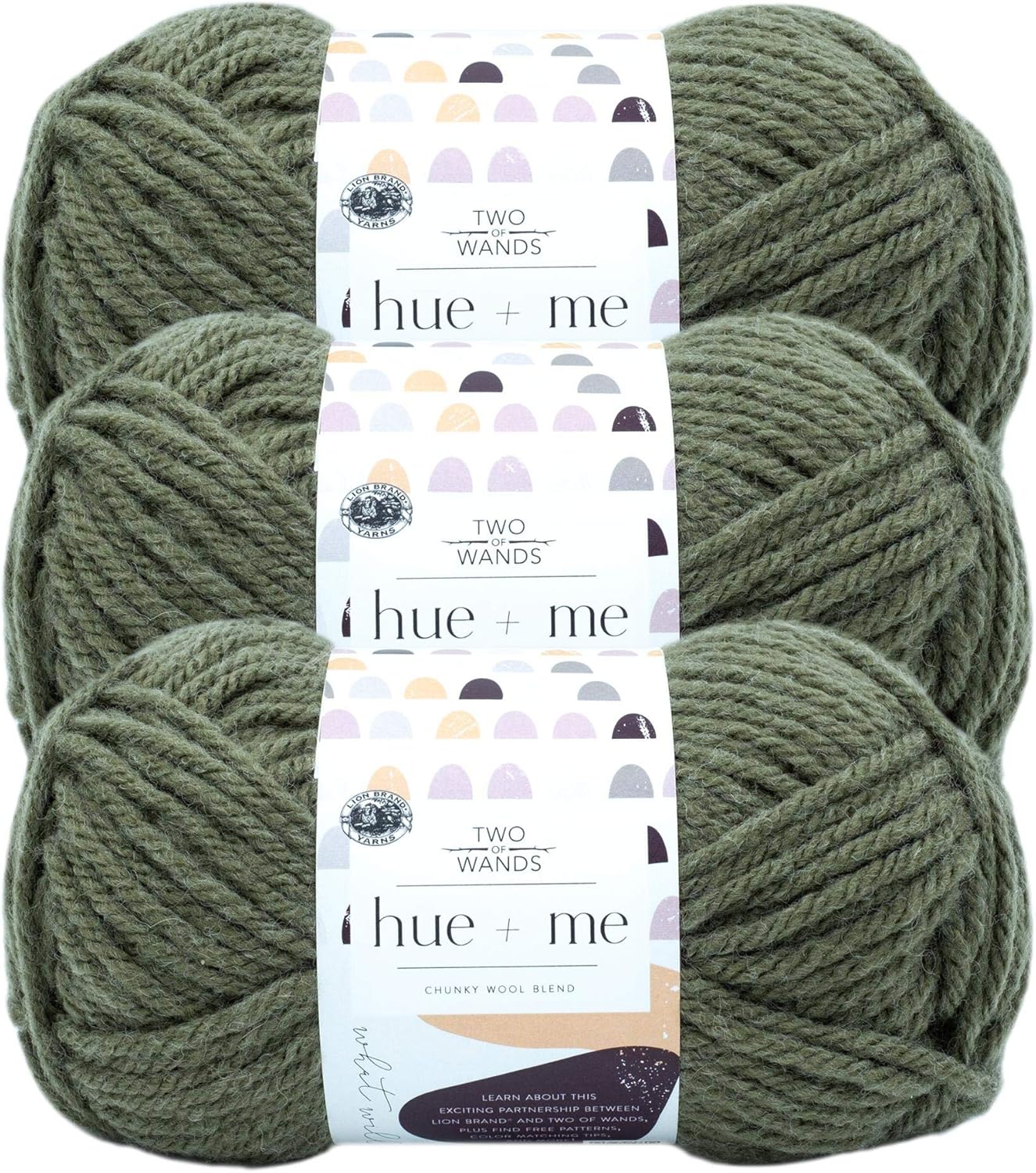 Amazon.com: Lion Brand Yarn, Hue + Me Chunky Yarn for Crocheting ...