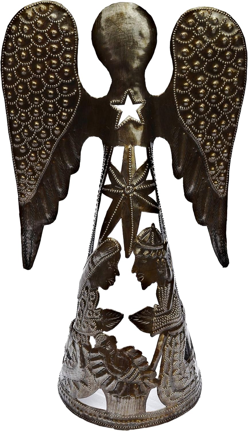 Amazon.com: It's Cactus Nativity Scene, Standing Angel, Festive ...