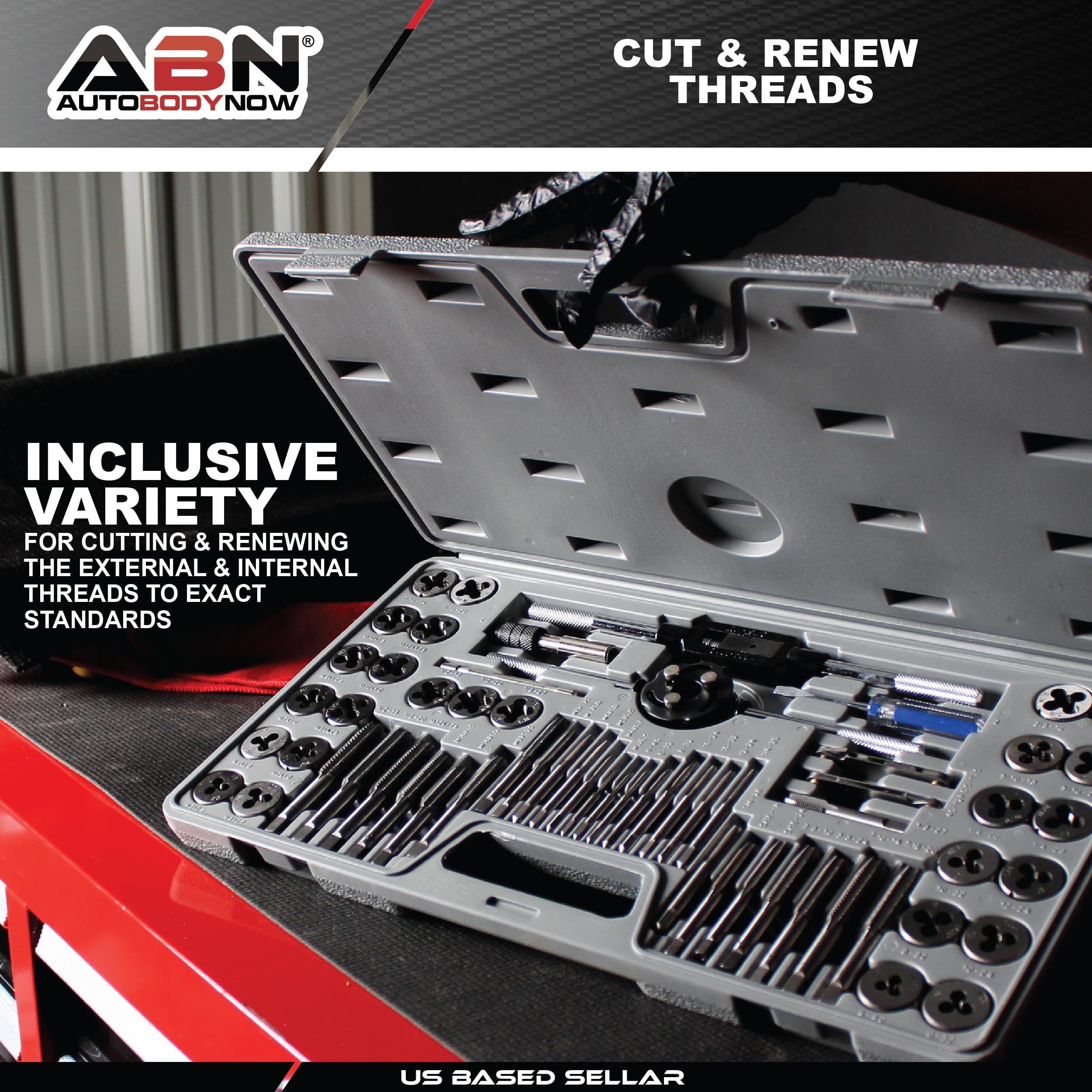 Snapklik.com : Metric And SAE Standard Tap And Die 60-Piece Rethread ...