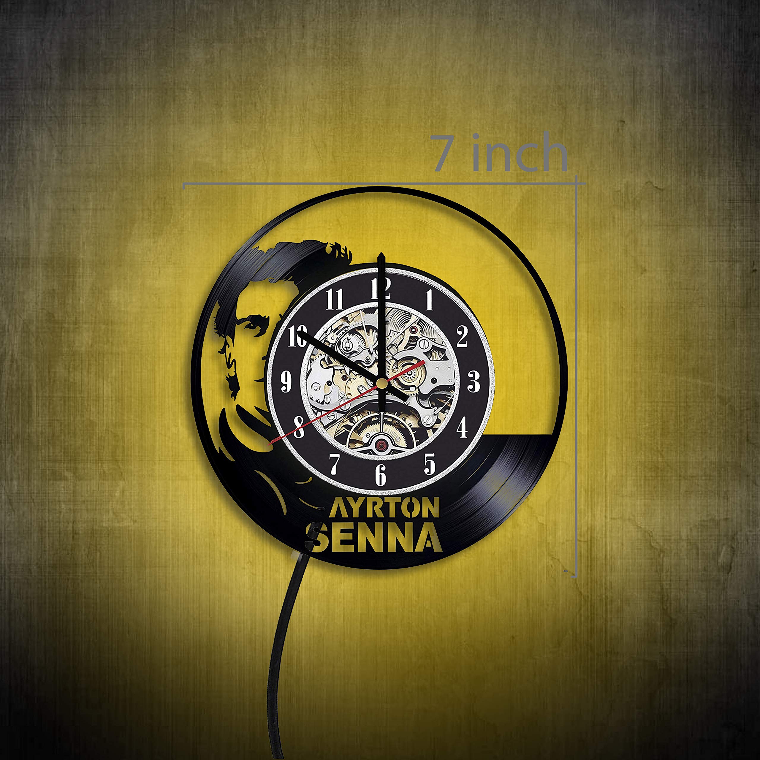 Ayrton Senna Vinyl Record Wall Clock Ayrton Senna Brazilian Racing ...