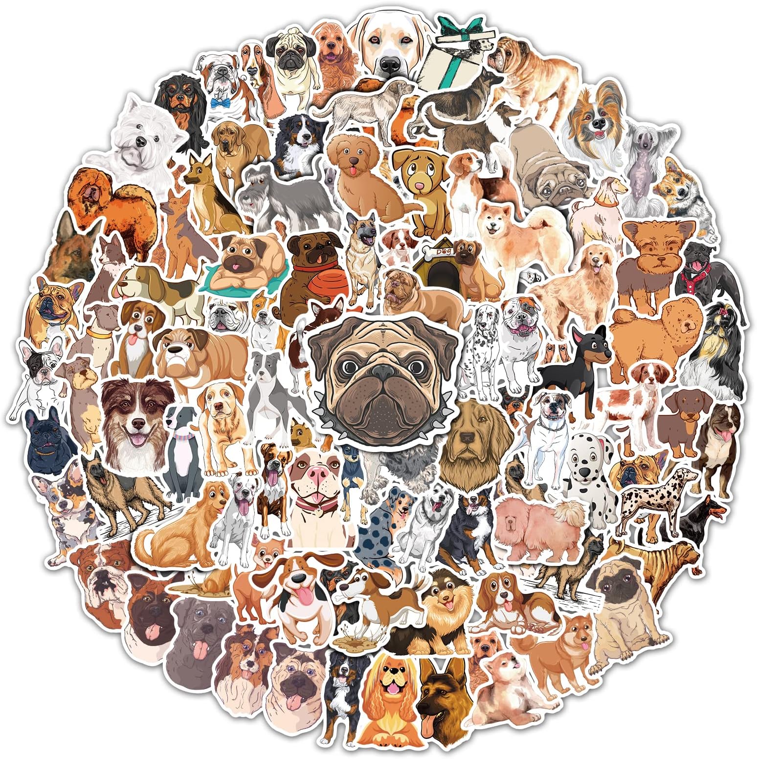 Amazon.com: 50pcs Funny Dog Meme Cute Animal Kawaii Vinyl Sticker Pack ...