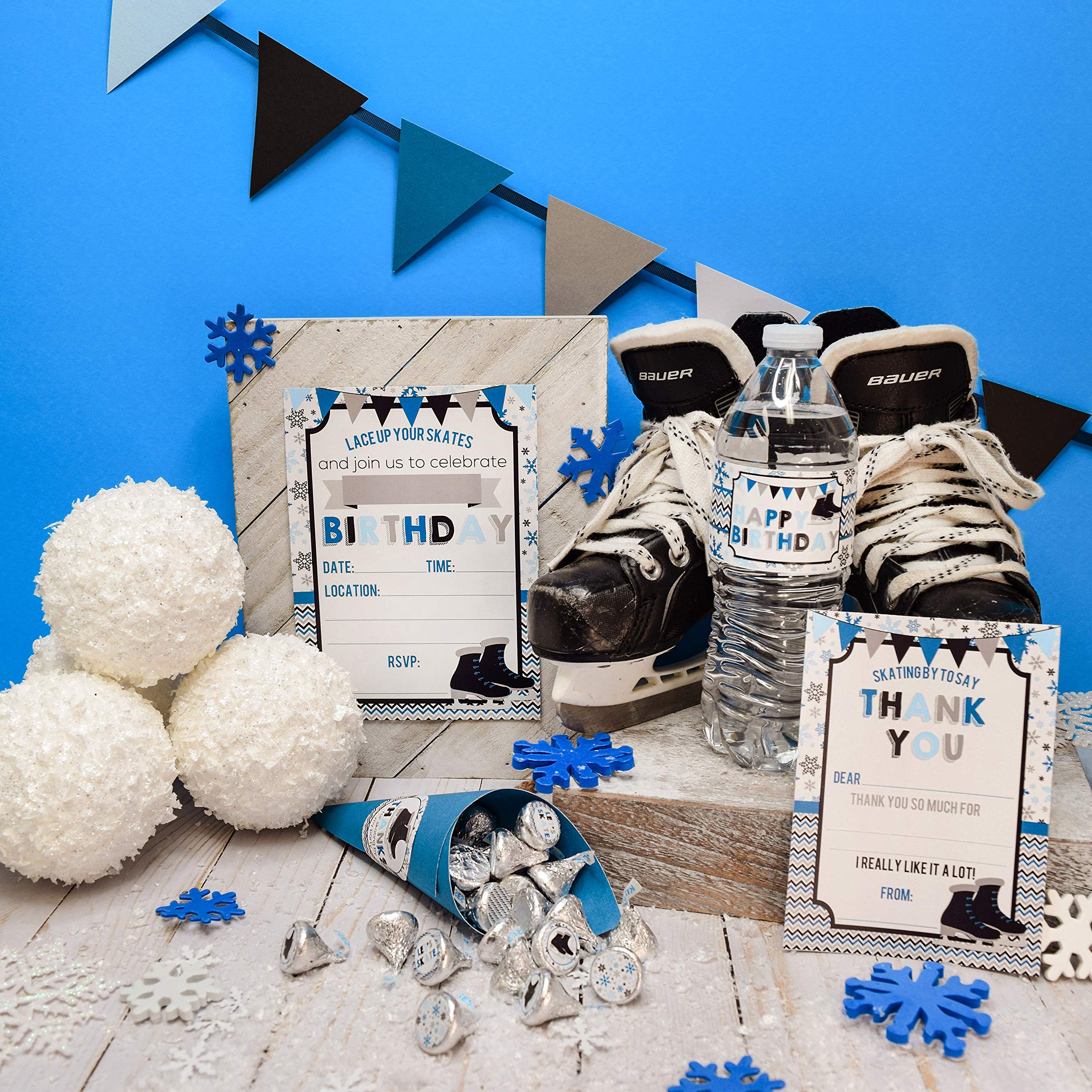 Ice Skating Birthday Invitations Boys Ice Skating Birthday Invitation