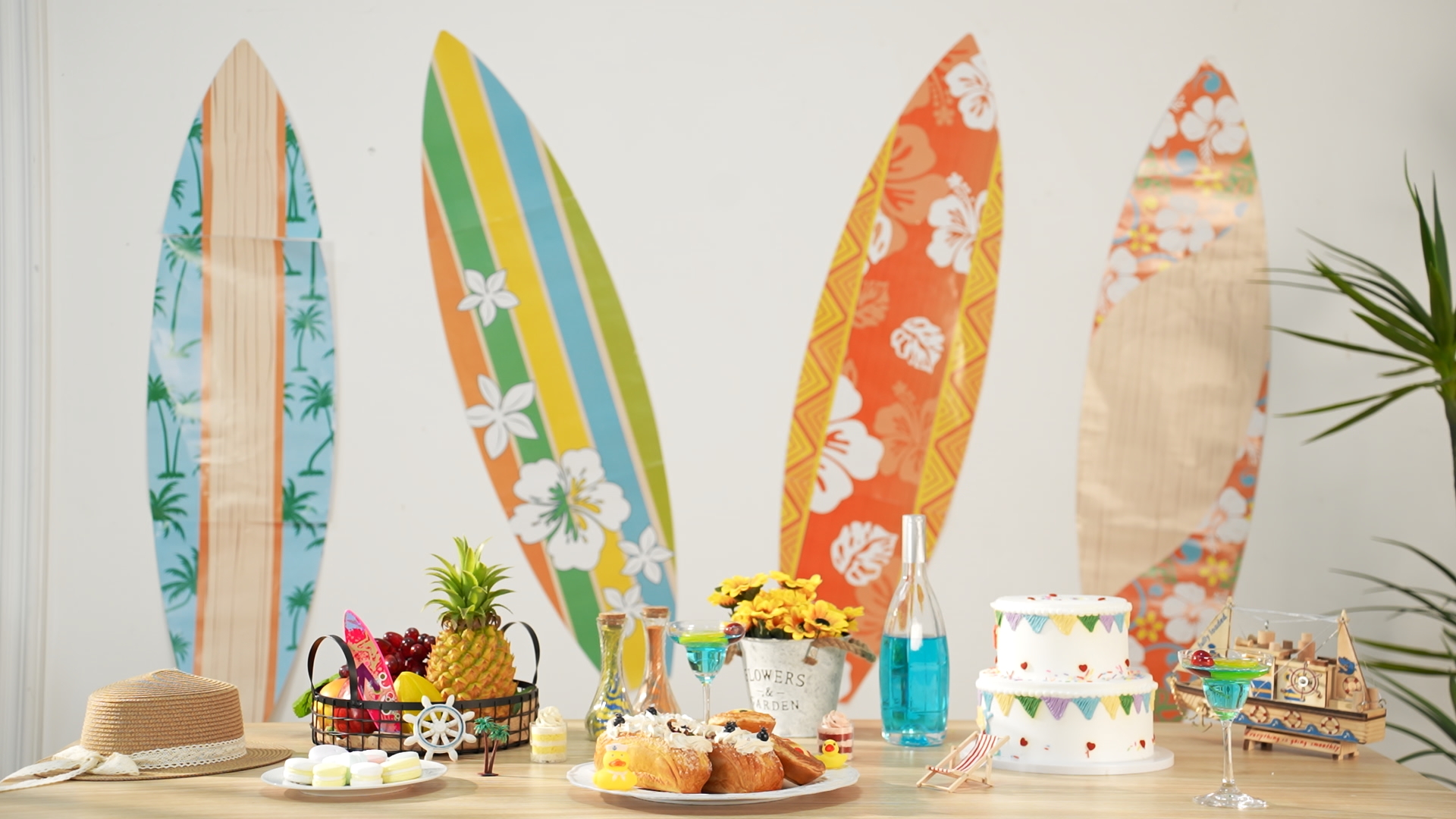 Surf Board Decor For Wall 60 Pieces Surfboards Tropical Beach ...