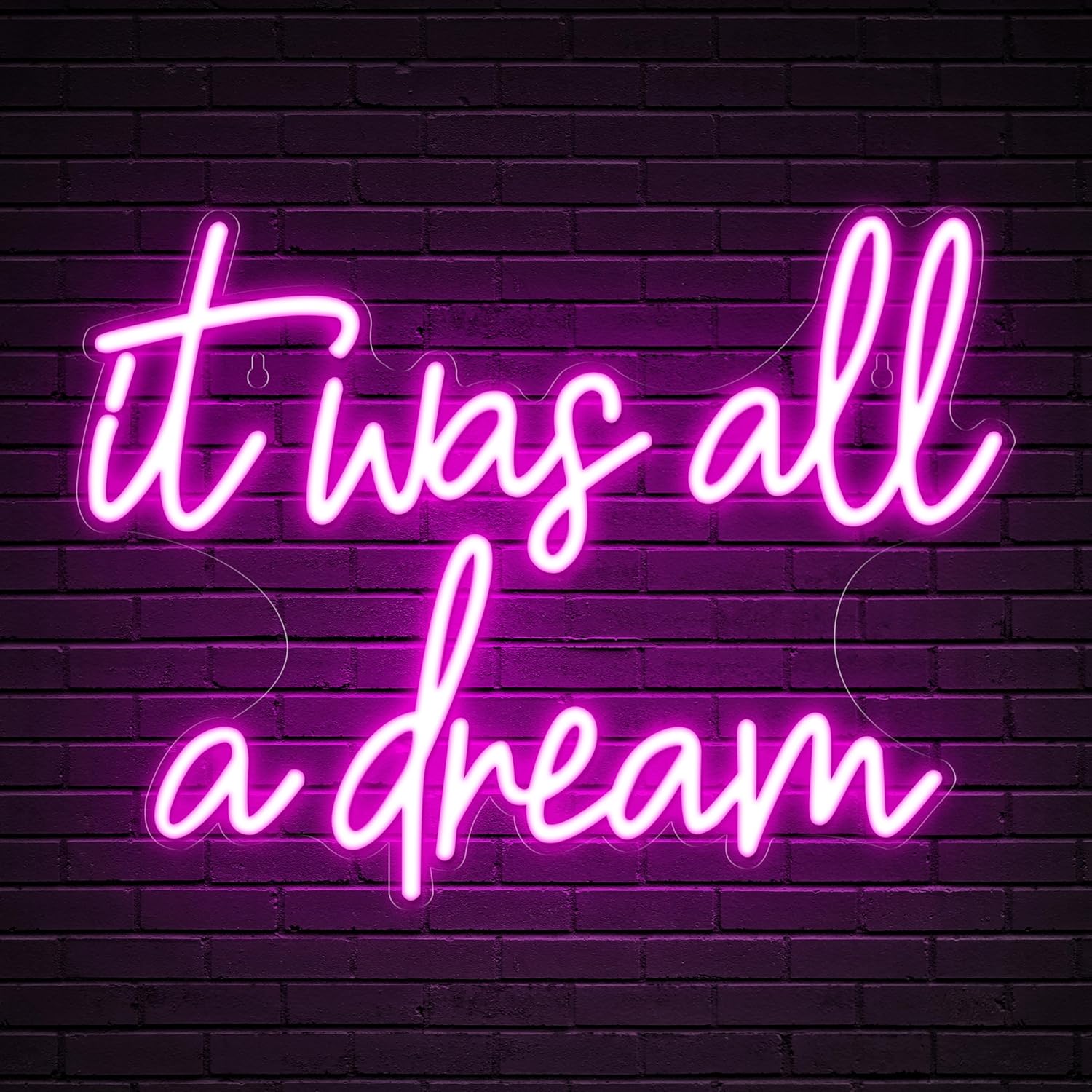 Kavaas It Was All A Dream Neon Signs 16.5" x 12.5", Pink It Was All A ...