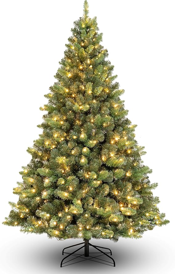 Amazon.com: Jingle Joy Monterey Fir Artificial Christmas Tree, Pre-Lit ...