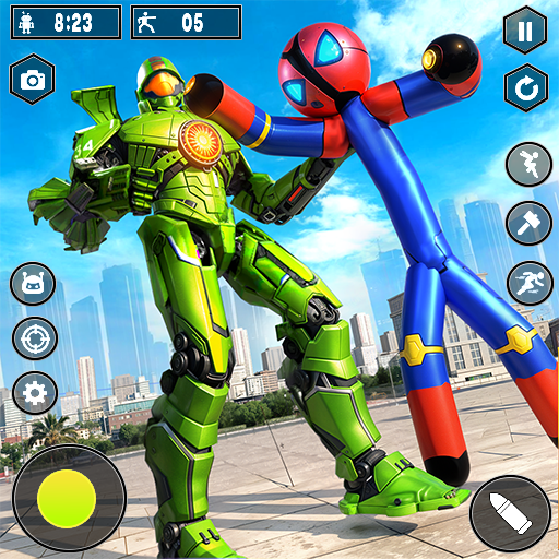 Super Flying Stickman Spider Rope Hero VS Dino Robot Transform Flying ...