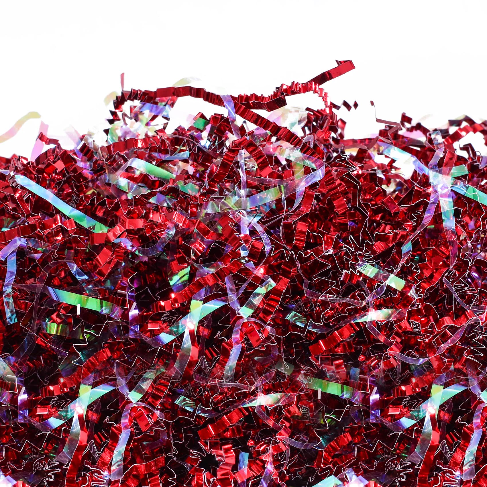 Snapklik.com : UNIQOOO 1/2 LB Metallic Iridescent Red Crinkle Cut Paper ...