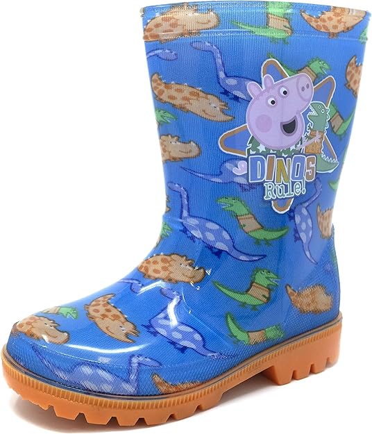 Boys George Pig Peppa Pig Dinosaur Wellies Rain Boots Wellingtons ...