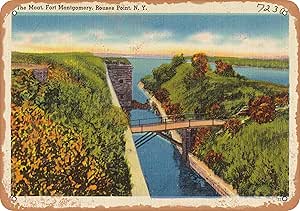 Amazon.com: 10 x 14 METAL SIGN - New York Postcard - The moat, Fort ...