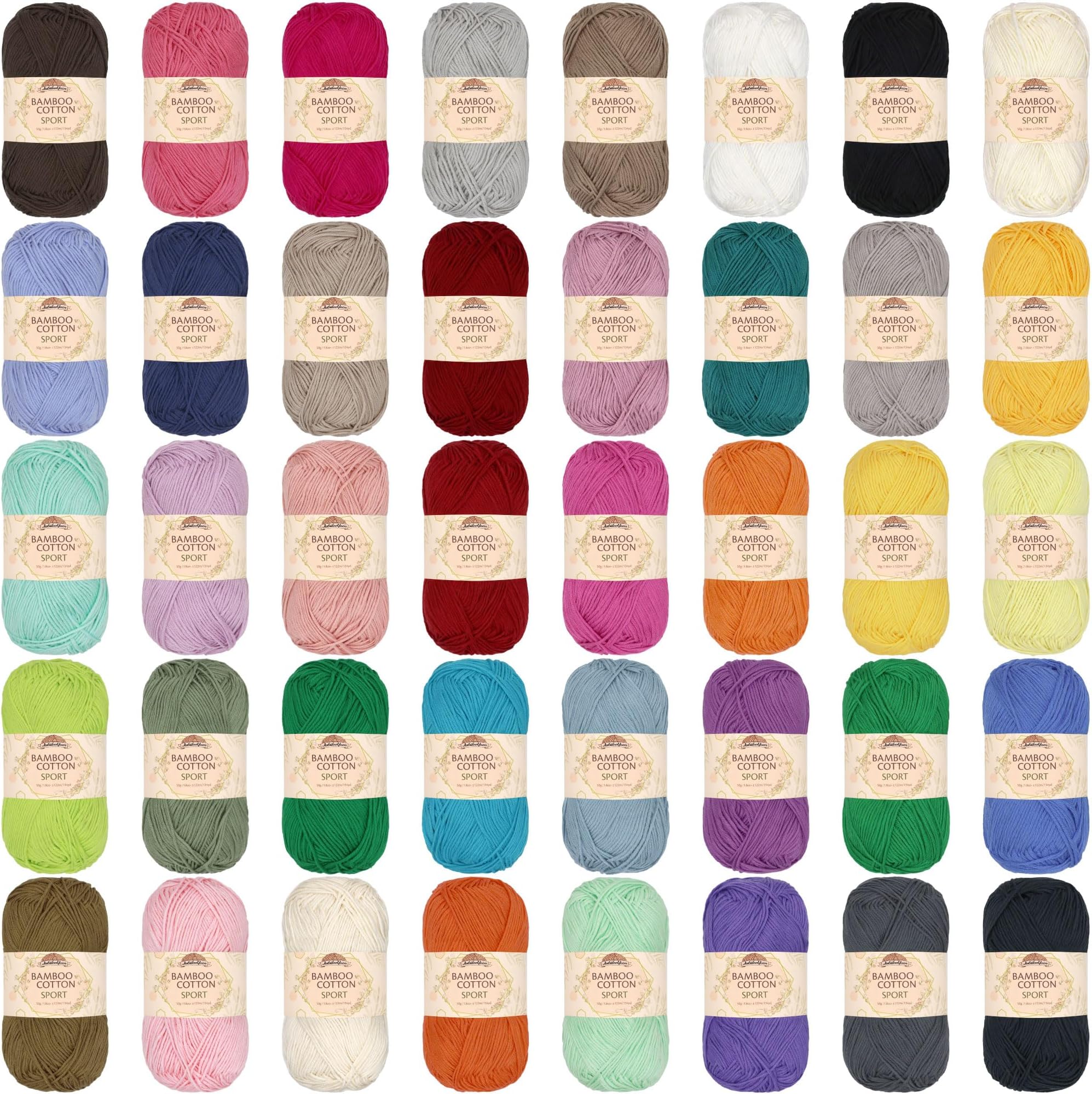 Basic Miniature Yarn Pack – 40 Yarn Bonbon Skeins 100% Acrylic - Total ...
