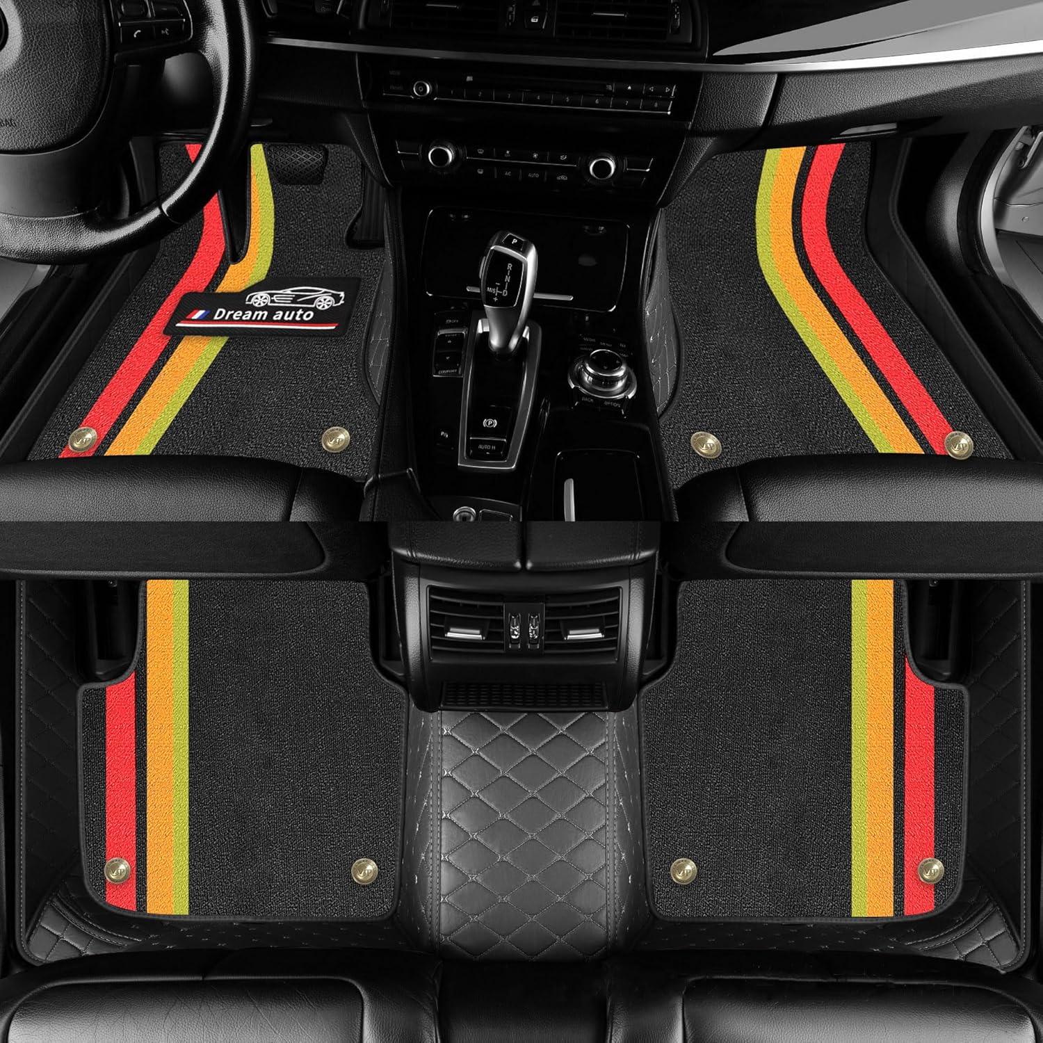Amazon.com: FerGovil Double Layer Car Floor Mats for BMW for 7 Series ...