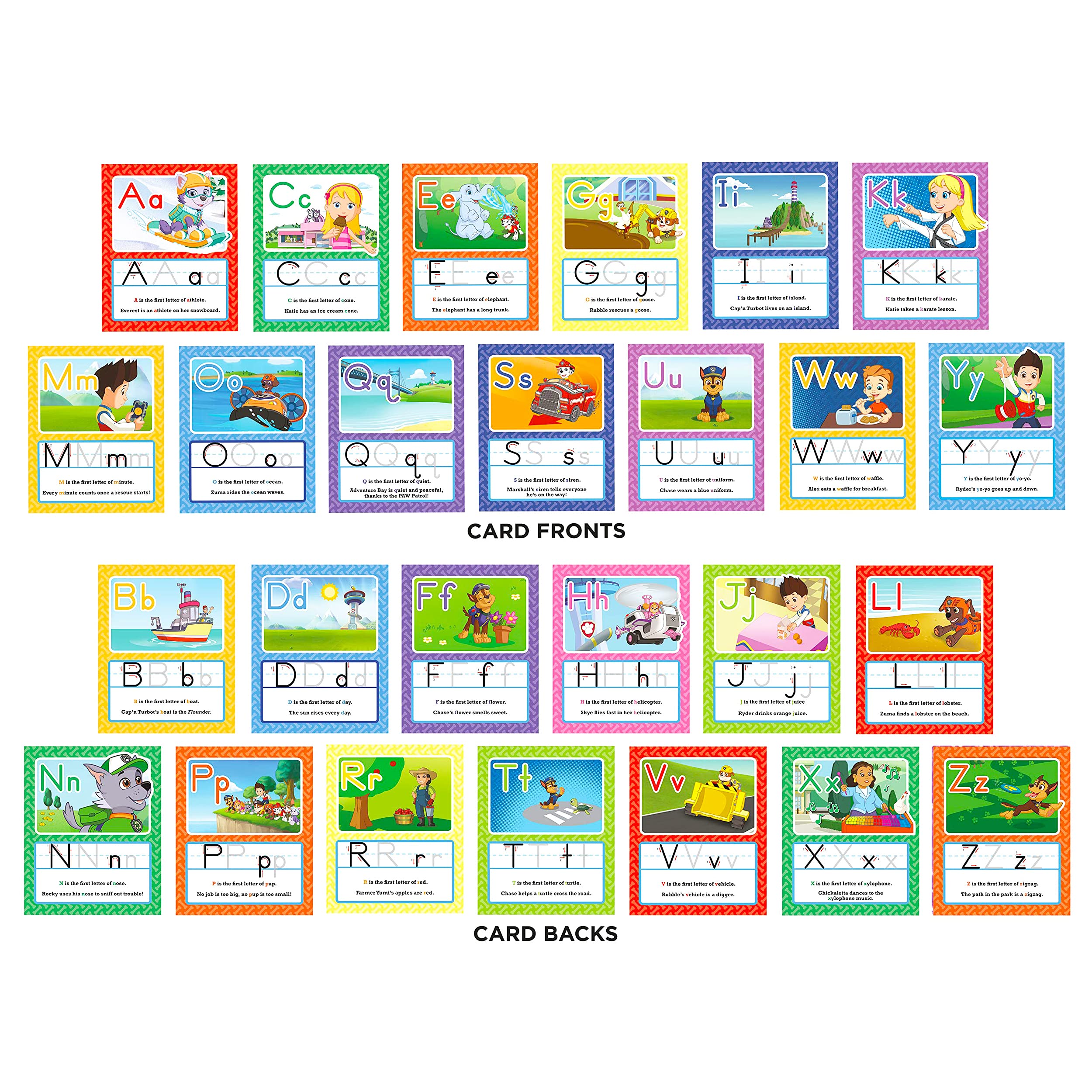 Paw Patrol My First ABCs Paw Patrol Flash Cards Bundle ~ Nick Paw ...