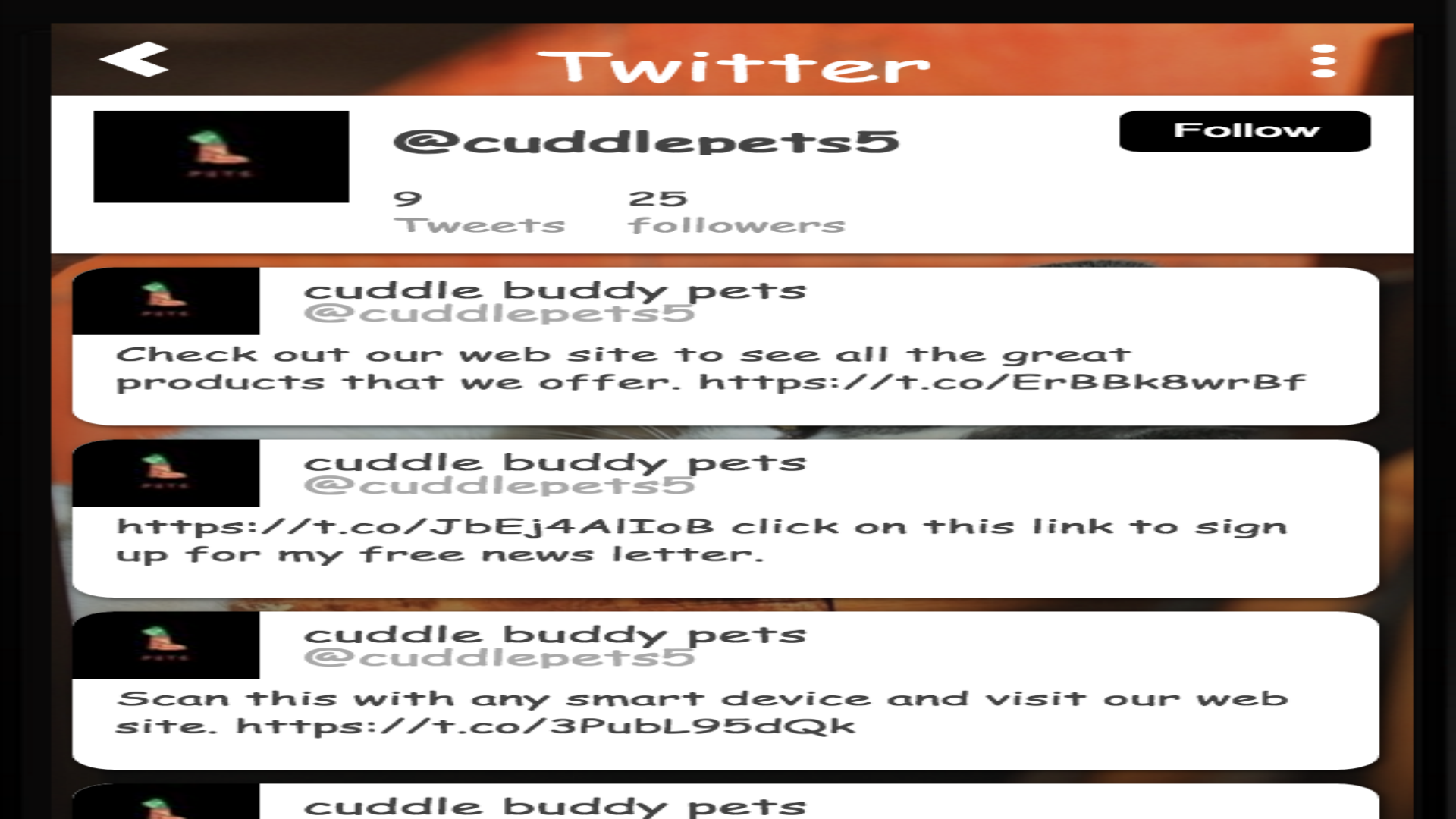 Cuddle Buddy Requirements