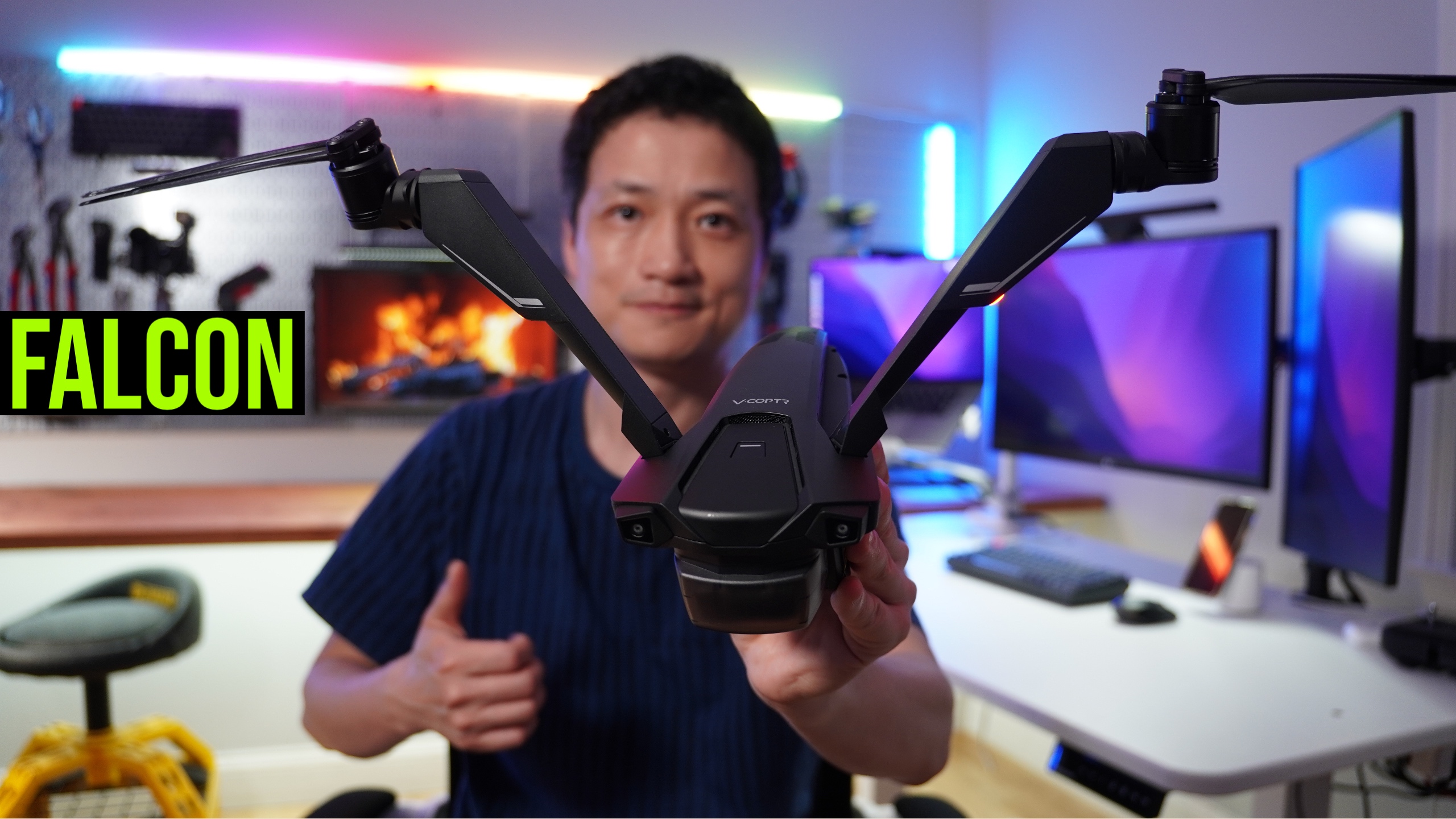 Watch In-Depth Review& V-Coptr Falcon Drone with Real Footage! on Amazon Live