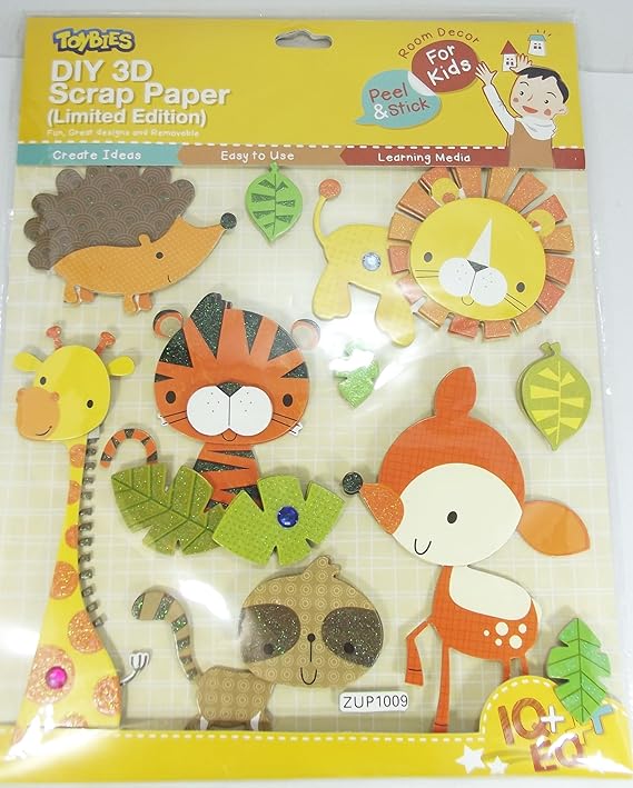 Amazon.com: Room Decor for Kids Toy Wall Peel&stick Decor DIY 3D Paper ...