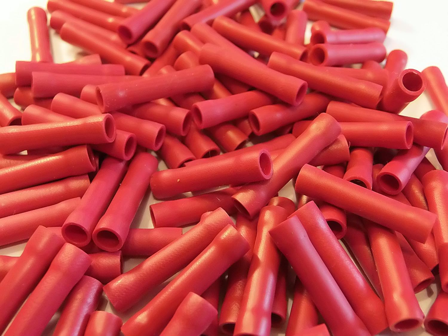 RED SPLICE TERMINALS BUTT CONNECTORS CRIMPS 25 50 100 pack (25 ...