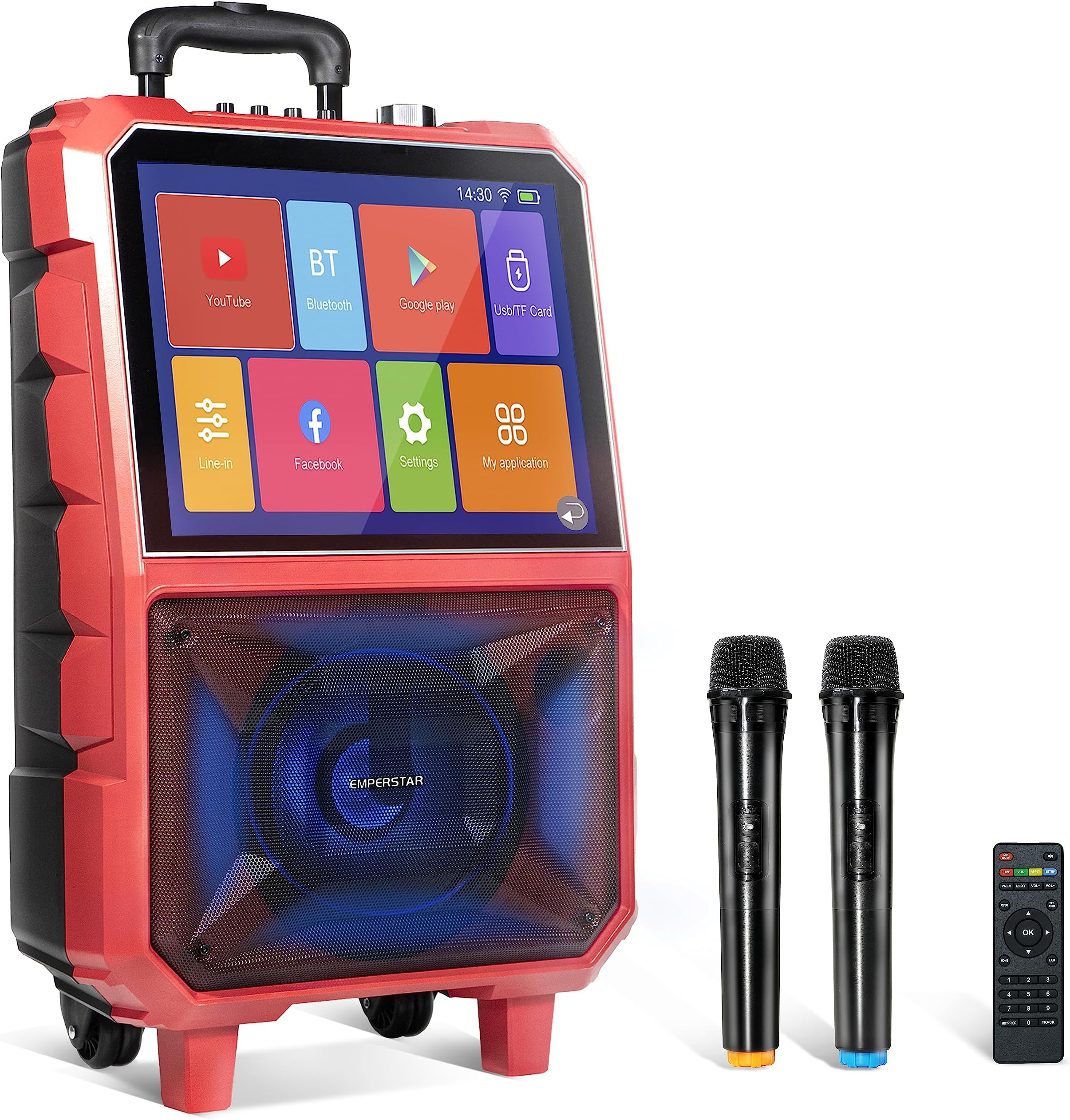 Amazon.com: EMPERSTAR Karaoke Machine with Lyrics Display Screen for ...