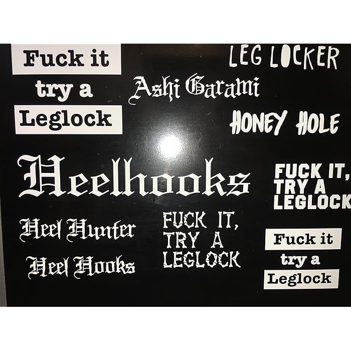 Buy Jiu Jitsu Leg Locker Sticker Pack 10 Stickers HEELHOOK No Gi ...