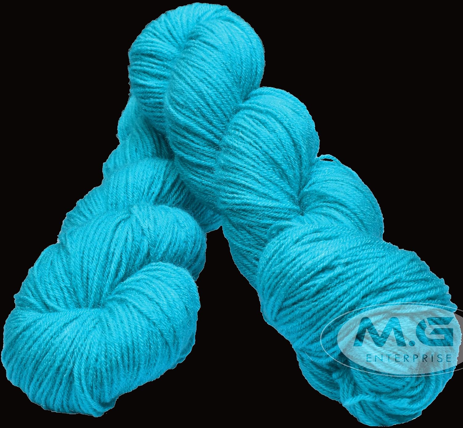 Vardhman Brilon Aqua Blue (400 gm) Wool Hank Hand Knitting Wool/Art ...